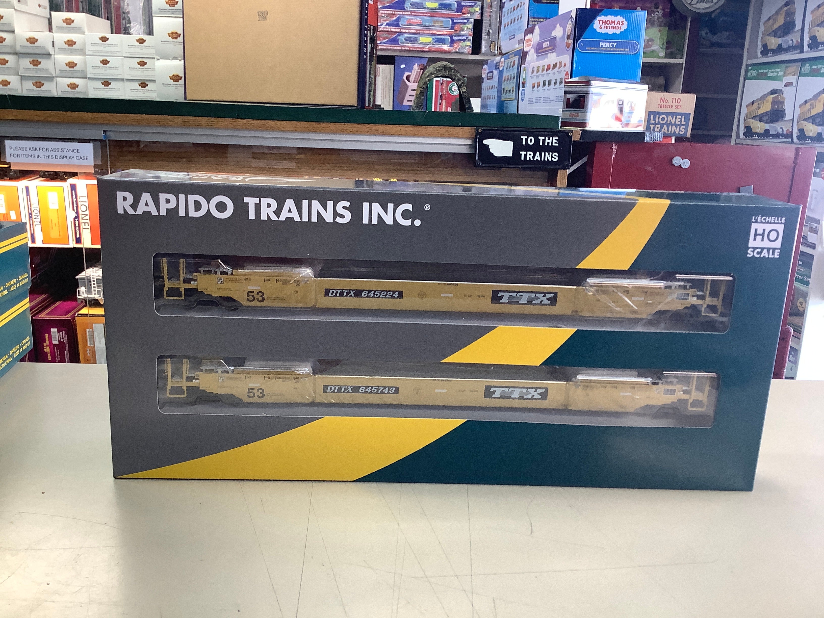 Rapido HO 401062A Gunderson 53' Husky Stack Well Car, TTX | Model Train ...