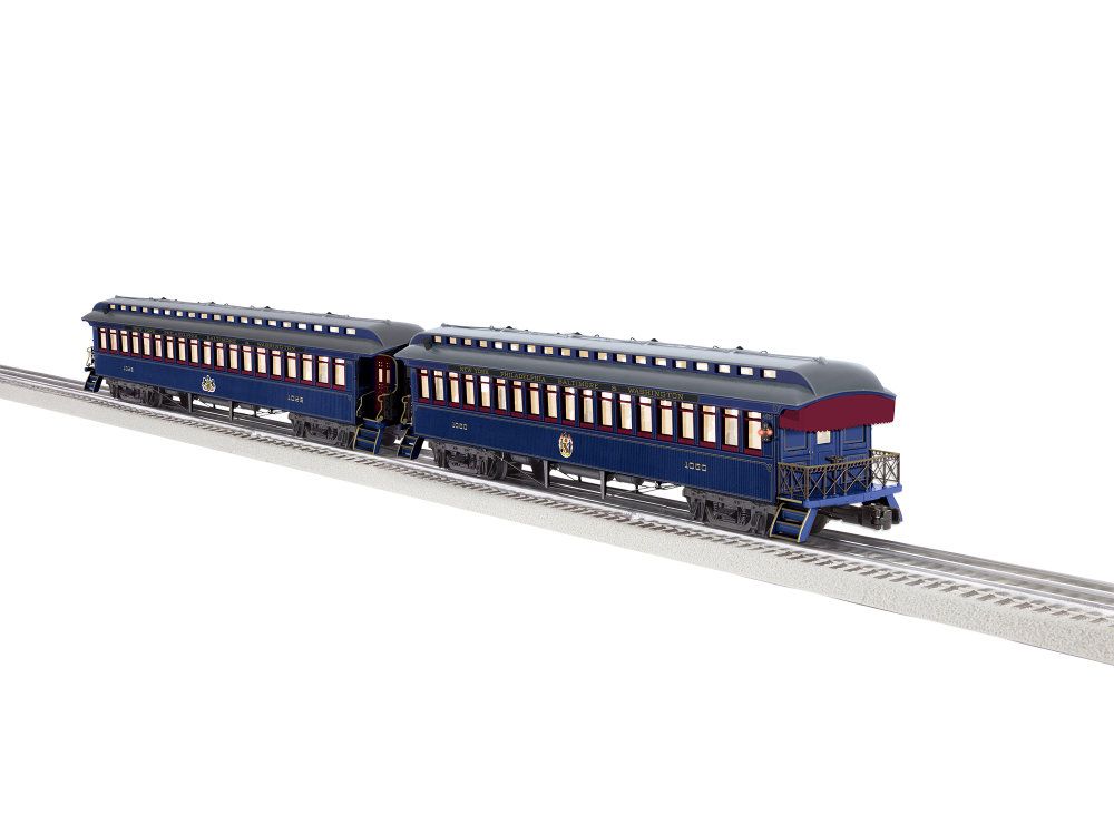 Lionel 2427570 Royal Blue Wood Passenger 2 Pack C | Model Train Crossing